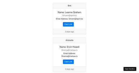 Bootstrap React Cards Api Forked Codesandbox
