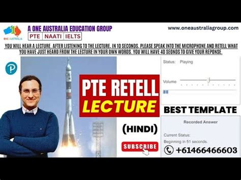 PTE Speaking Retell Lecture Templare 2023 PTE Retell Lecture Tips