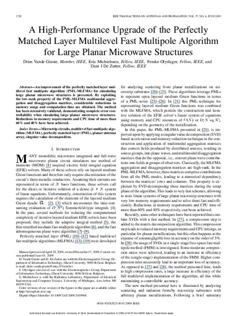 Pdf A High Performance Upgrade Of The Perfectly Matched Layer