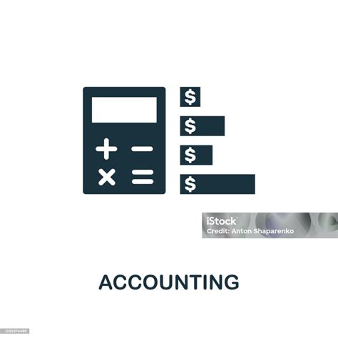 회계 아이콘입니다 핀테크 기술 아이콘 컬렉션에서 창조적 인 요소 디자인 웹 디자인 앱 소프트웨어 인쇄 사용을위한 픽셀 완벽한 회계 아이콘 검은색에 대한 스톡 벡터 아트 및