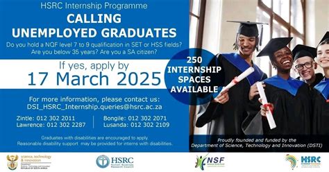 Hsrc Internship Programme 2025 27 Human Sciences Research Council Hsrc