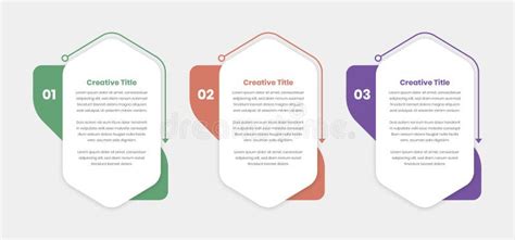 Business Infographic Text Presentation Template In Polygonal Shape With Arrow Stock Vector