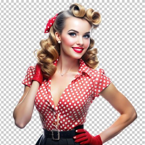 Retro Pin Up Girl Fashion Premium Ai Generated Psd