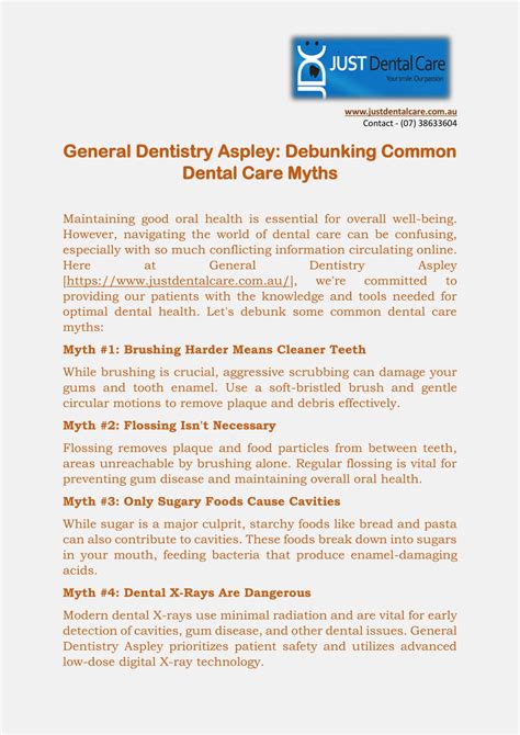 PPT General Dentistry Aspley Debunking Common Dental Care Myths