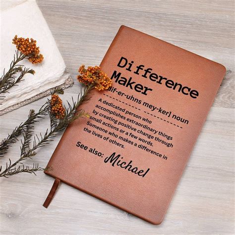 Personalized Difference Maker Journal Custom Journal Difference Maker