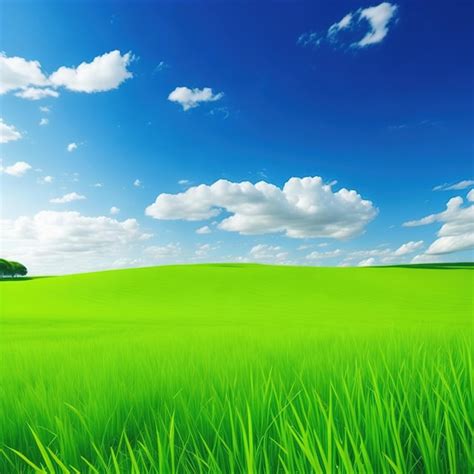 Premium Ai Image Beautiful Grass Field Landscape Background Wallpaper