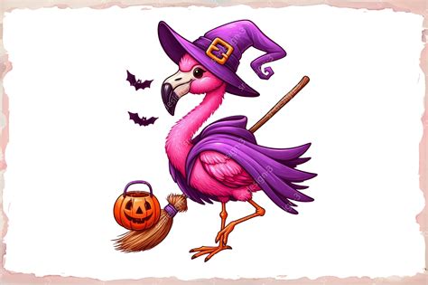 Halloween Flamingo Graphic By Sr Design · Creative Fabrica