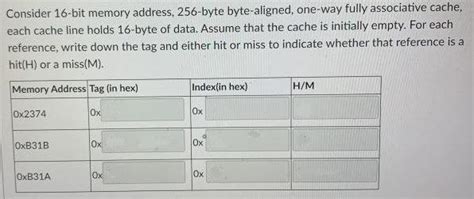 Solved Consider 16 Bit Memory Address 256 Byte
