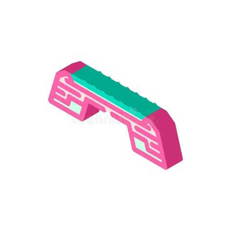 Step Platform Fitness Tool Isometric Icon Vector Illustration Stock