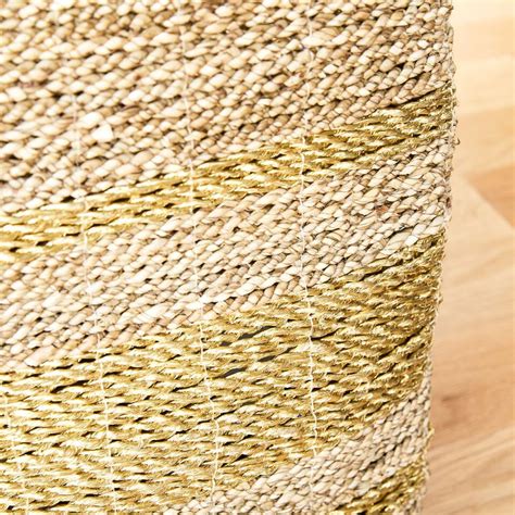 Two Tone Metallic Woven Baskets West Elm Uk