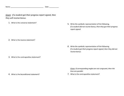 Logic Statements Practice Worksheet Live Worksheets Worksheets Library