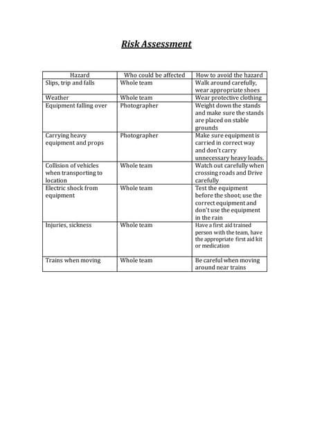 Risk Assessment Docx