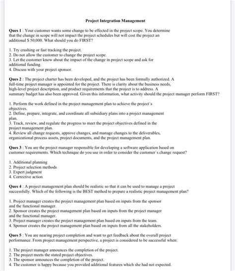 Solved Project Management Framework Ques 1 Earlier You