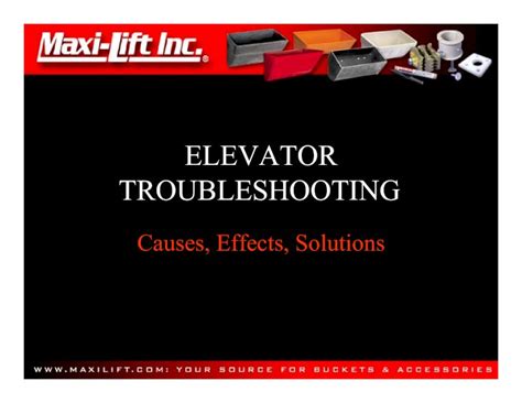 Pdf Elevator Troubleshootingelevator Troubleshooting Causes Effects
