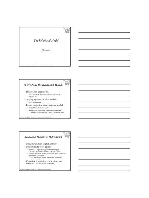 The Relational Model Vendors Ibm Informix Microsoft Oracle Sybase Etc Pdf Relational