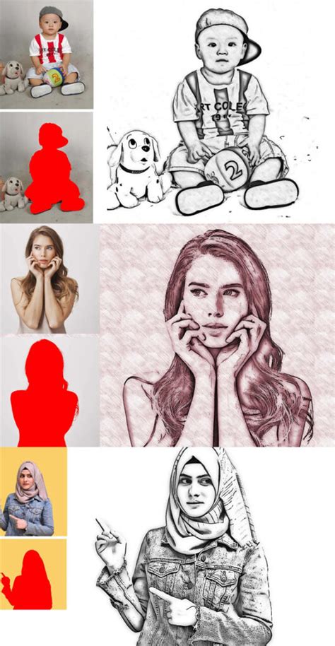 Easy Pencil Drawing Photoshop Action Photoshopresource