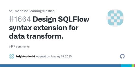 design sqlflow syntax extension for data transform · issue 1664 · sql
