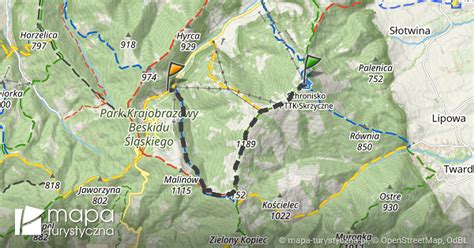 Trasa Z Schronisko PTTK Skrzyczne Mapa Turystyczna Pl