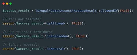 the trinary states of drupal access control allowed forbidden