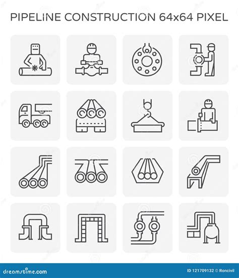 Pipeline Construction Icon Stock Vector Illustration Of Line
