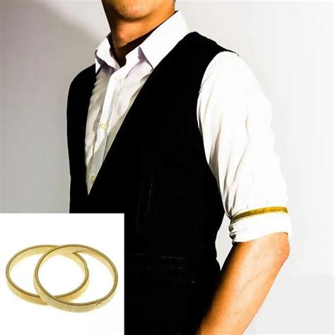 Unisex Stretchy Metal Sleeve Garters Mens Elastic Arm Band Shirt Sleeve