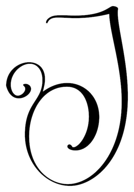 Premium Vector Hand Drawn Vector Calligraphy Letter Capital J Script Font Logo Initials