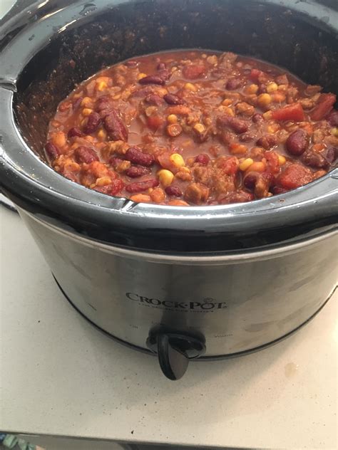 Easy Crock Pot Sweet Chili Won My Company Chili Cook Off Rveganrecipes