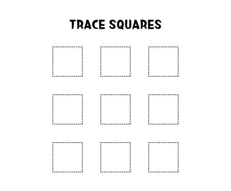 Premium Vector Trace Squares Basic Geometric Shapes Educational Game
