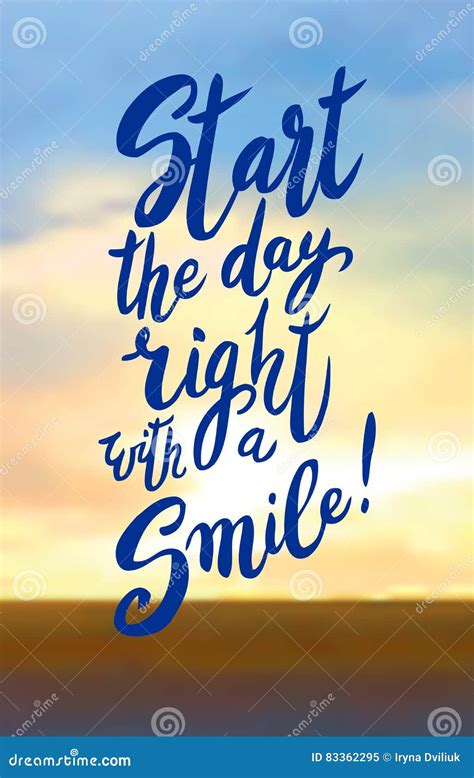 Start Your Day With A Smile Stock Vector Illustration Of Fresh