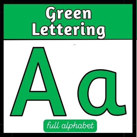 Green Display Lettering PrimaryResourceRack