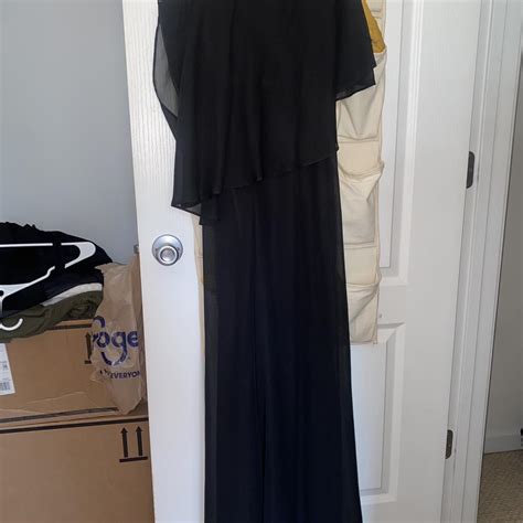 Black Off Shoulder Jumpsuit Depop