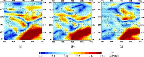 Surface Wind Velocity Distribution In The Study Area The Contour