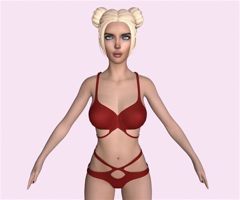 Artstation Maya Modular Girl 4 Game Assets