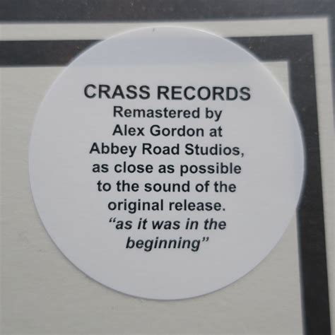 Crass Yes Sir I Will Remastered Vinyl Lp Goldmine Records