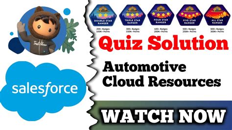 Automotive Cloud Foundations Salesforce Trailhead Quiz Solution Youtube
