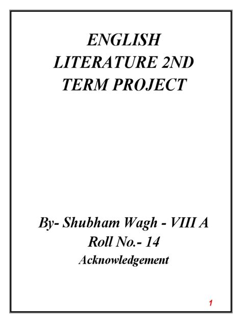 English Ii Project Pdf