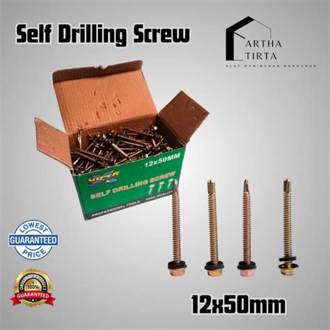 Jual Baut Drilling 12x50 12x30 1 Box Isi 200 Pcs Baut Roofing
