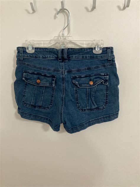 No Boundaries Girls Mid Rise Jean Shorts Blue Size 9 Gem
