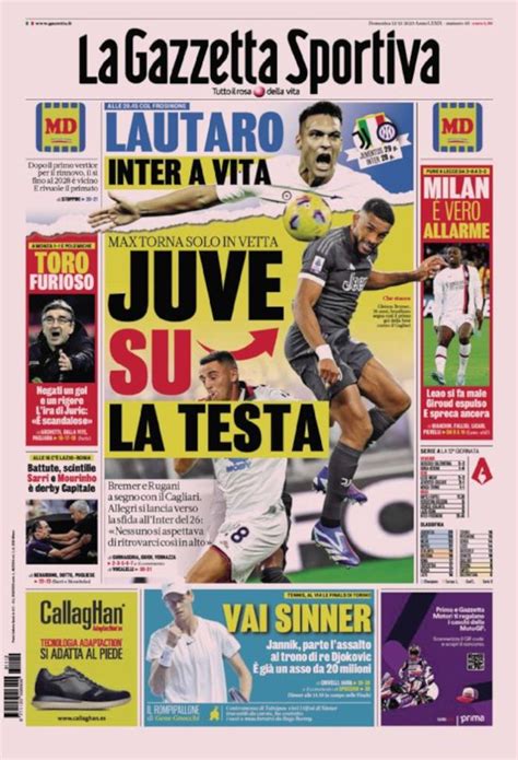 Revue De Presse Italienne Du 12 Novembre 2023 Tuttosport Corriere