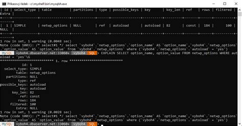 MySQL 8 EXPLAIN Interval Cz