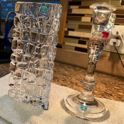 Tiffany And Co Other Tiffany Co Crystal Candle Holder And Vase Set