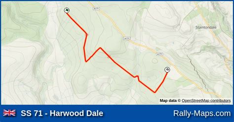Ss 71 Harwood Dale Stage Map Rac Rally 1968 Erc 🌍 Rally
