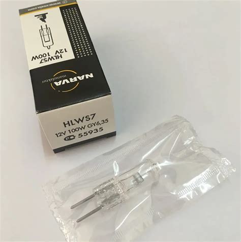 Narva 55935 Hlws7 12v 100w Gy6 35 텅스텐 할로겐 램프 12v100w 전구 현미경 산업용 광섬유