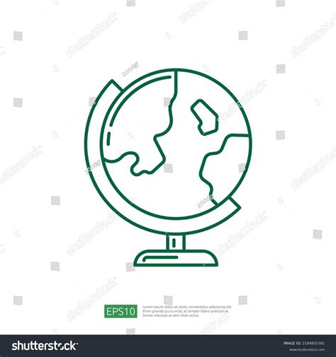 School Globe Classroom Earth Model Education Stock Vector Royalty Free
