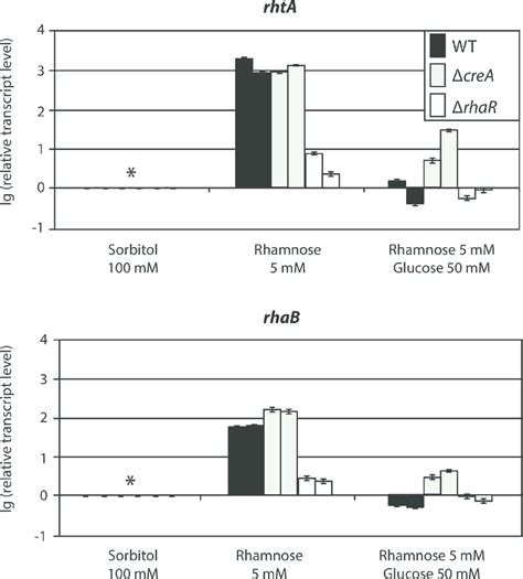 Role Of The Crea And Rhar Transcriptional Regulators On The Expression Download Scientific
