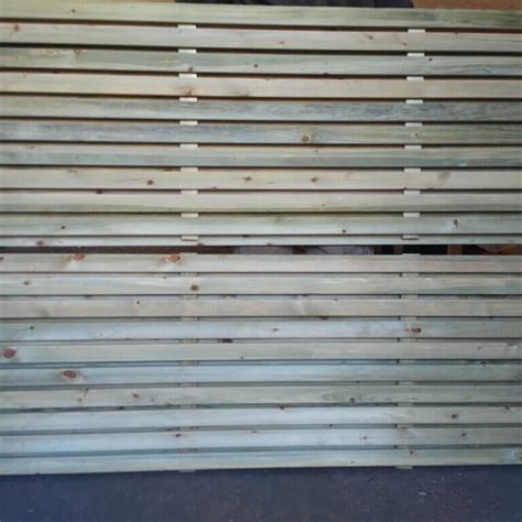 600mm High Pressure Treated Hit And Miss Panel Slatted Screen Fencing