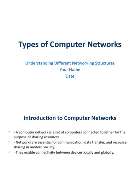 Types Of Computer Networks Formatted Pdf Computer Network Local