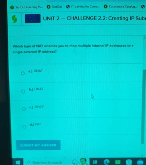 Solved T Testout Learning Pi Testout It Training For Comp