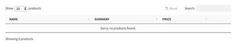 WooCommerce Product Table Change The No Products Message