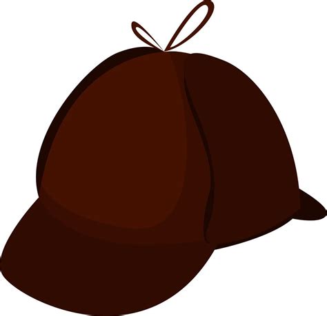 Brown Detective Cap Illustration Vector On White Background 13519981 Vector Art At Vecteezy